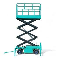 China Mobile Hydraulic Scissor Lift Table 0.5 Ton Capacity Aerial Work Platform for sale