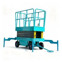 China Mobile Hydraulic Scissor Lift Table 0.5 Ton Capacity Aerial Work Platform for sale