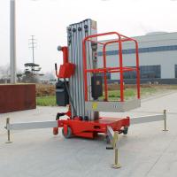China 8m 10m 12m Lightweight Aluminum Single Mast Vertical Lift Platform for sale