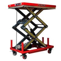 China Electric Wheeled Scissor Lift Table 1000kg - 4000kg Capacity For Multi-Industry Use for sale