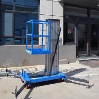 China Single Mast Mobile 8m Lifting Platform Aluminum Alloy Hydraulic Lift for sale