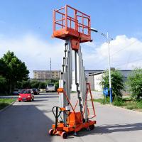 China Double Mast Aerial Work Lift Platform 250kg Load Capacity 10m Height for sale