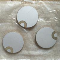 China 50mm Element Piezoelectric Ceramic Pzt Round Shape Two Electrodes In Same Side for sale