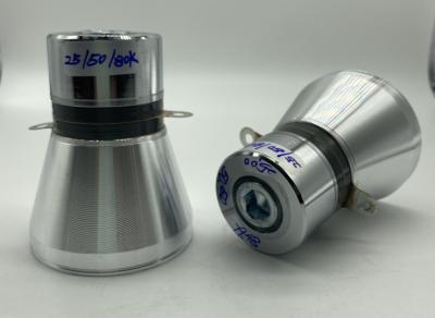 China Heat Resistance 56mm Ultrasonic Cleaning Transducer Three Frequency 25k / 50k / 80k for sale