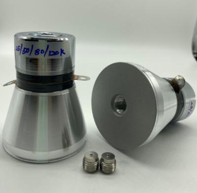 China 80mm Ultrasonic Piezoelectric Transducer 25/50/80/120k Four Frequency for sale