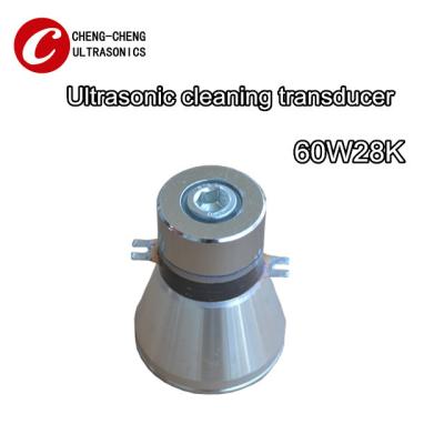 China Industrial Ultrasonic Piezoceramic Transducer 28K 60W For Ultrasond Metal Parts Cleaning for sale