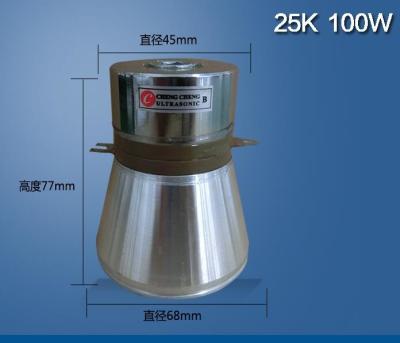 China 100w 25 Khz Piezoelectric Ultrasonic Transducer for sale