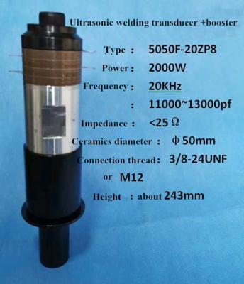 China 20k 2000w Ultrasonic Welding Transducers For Plastic Welding Machine for sale