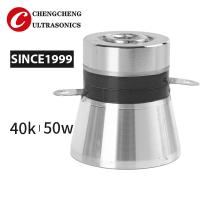 China Stainless Steel Cleaning 50w 40k Piezoelectric Ultrasonic Transducer for sale