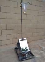 China AATCC42 Fabric Impact Penetration Tester with 610mm Cone Height 335x285x1080mm for sale