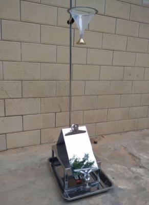 China AATCC42 Fabric Impact Penetration Tester with 610mm Cone Height 335x285x1080mm for sale