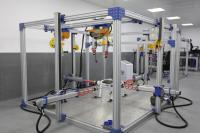 China SKYLINE SL-T26 Table Furniture Testing Machine 5 Air Cylinders PLC Control Strength Stability Tester for sale