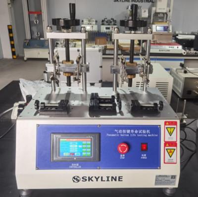 China 8 Stations Pneumatic Button Life Tester with Touch Screen Control for Key Durability Testing for sale