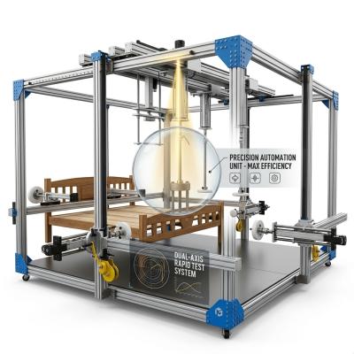 China EN 1725 Compliant Furniture Testing Machine with PLC Control and 6 Sets of Air Cylinders for sale