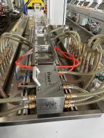 China Silver PVC Wood Plastic Door Interlock Profile Extrusion Mould for Household Products for sale