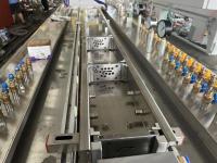 China Silver PVC Wood Plastic Door Interlock Profile Extrusion Mould for Household Products for sale