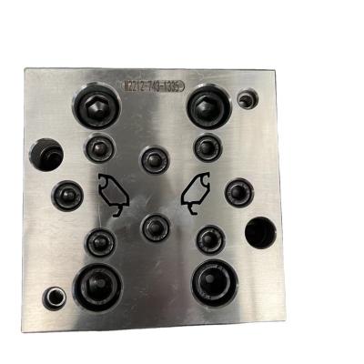 China UPVC Extrusion Mould for PVC Wood Plastic Skirting Baseboard Profile Creation Process for sale