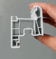 China Customer Size PVC Profile Extrusion for Durable Window and Door Parts in Silver for sale