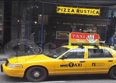 China HD Waterproof Taxi Roof LED Display RGB Wireless Screen P6mm 12V for sale