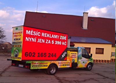 China Three Sided Roll LED Billboard Truck with 1200mm x 2400mm Display Area for sale