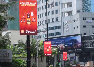 China 55 Inch Outdoor LED Display P6 Street Lighting Pole Sign for Advertising Video for sale