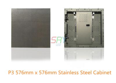 China Black Color Stainless Steel LED Display Cabinet Fixed Installation for sale