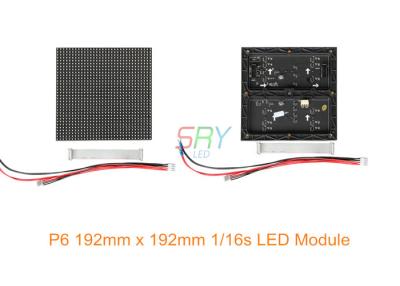 China P6 Indoor Full Color LED Display Module 192x192mm 1/16 Scan 32x32 Pixels for sale