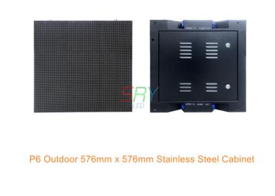 China 6mm Outdoor LED Display Rental HD Full Color Steel Cabinet Front Waterproof IP65 for sale