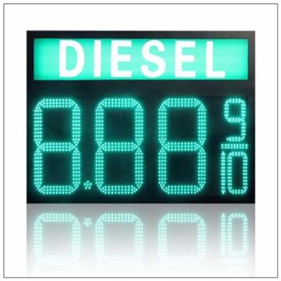 China Front Access Green LED Moving Message Display for Gas Station Oil Price 2 Line 16 Character for sale