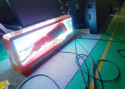 China Custom-Made Exterior P5 Taxi LED Advertising Display 192x64 Dots 12V DC for sale