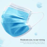 China Disposable Blue Earloop Face Mask Beauty Salon , Electronics Industry Use for sale