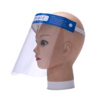 China Large Instock Fast delivery CE FDA Disposable Plastic PET Protective Face Shield visors, Clear Full Medical Face Shield for sale