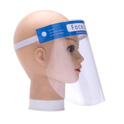 China Adjustable Transparent Full Face Protective Visor Face Shield Visors Eye Protection Anti Drool Splash-Proof for Virus for sale