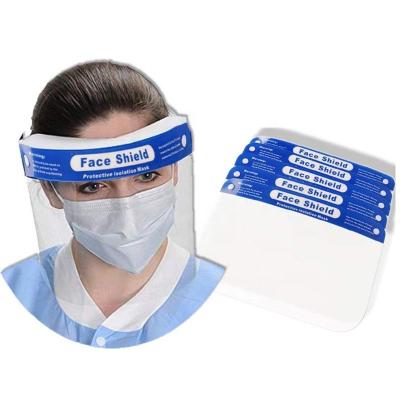 China Wholesale Plastic PET Production Face Mask Against Virus Clear Face Shield for sale