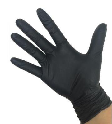 China Safety Work Black 10pcs Medical Disposable Nitrile Gloves for sale