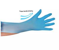 China Powder Free Blue XL Medical Disposable Nitrile Gloves for sale