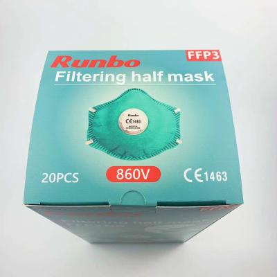 China AKF Runbo Brand Face Mask with Valve FFP3 NR Filter Respirator Mask CE1463 for sale