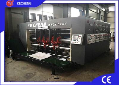 China 4 Color Corrugated Flexo Printing Machine With Lead Edge Feeder Water Ink for sale