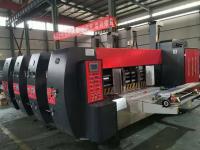 China 2 Color Flexo Folder Gluer Machine 600*1900 - 1600*2900mm Feed Range for sale