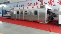 China Water Ink Flexo 250pcs / Min Top Printing Printer Gluer Inline for sale