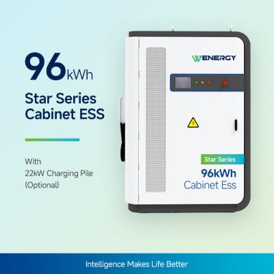 China 96kWh Solar Diesel Hybrid Power System ESS Cabinet with Liquid Cooling and IP55 Protection for sale