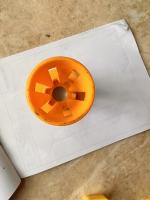 China #2-#12 Orange Drum Plastic Rebar Caps Hourglass 40mm For Fall Safety for sale