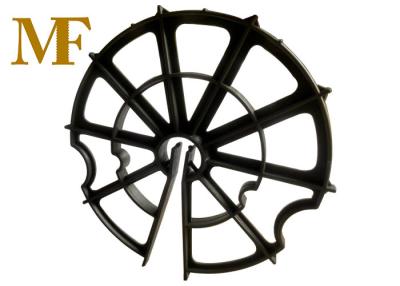 China 60mm Plastic Rebar Spacers Circular Concrete Cover PP Material for sale