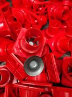 China Protect Impalement Prevention Rebar Plastic Caps With Inner Steel Plate for sale
