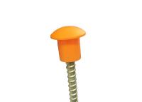 China Plastic Safety Mushroom Rebar End Caps Steel Bar Protection For Concrete Construction for sale