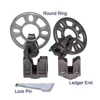 China Precision Casting Ringlock Scaffold Parts Layher Ledger Heads And End With Lock Pin for sale