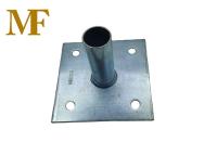 China 80mm Galvanized Steel Base Plate With Spigot For Scaffolding Screw Jack for sale