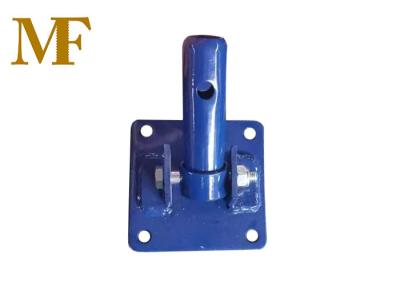 China Italian Type Blue Color Swivel Square Base Plate For Scaffold Jack Base System for sale