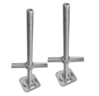 China 30-38mm Diameter Frame Scaffolding Jack Base With Hot Dip Galvanized Surface Finish for sale
