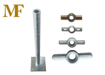 China 30-38mm Diameter Frame Scaffolding Jack Base With Hot Dip Galvanized Surface Finish for sale